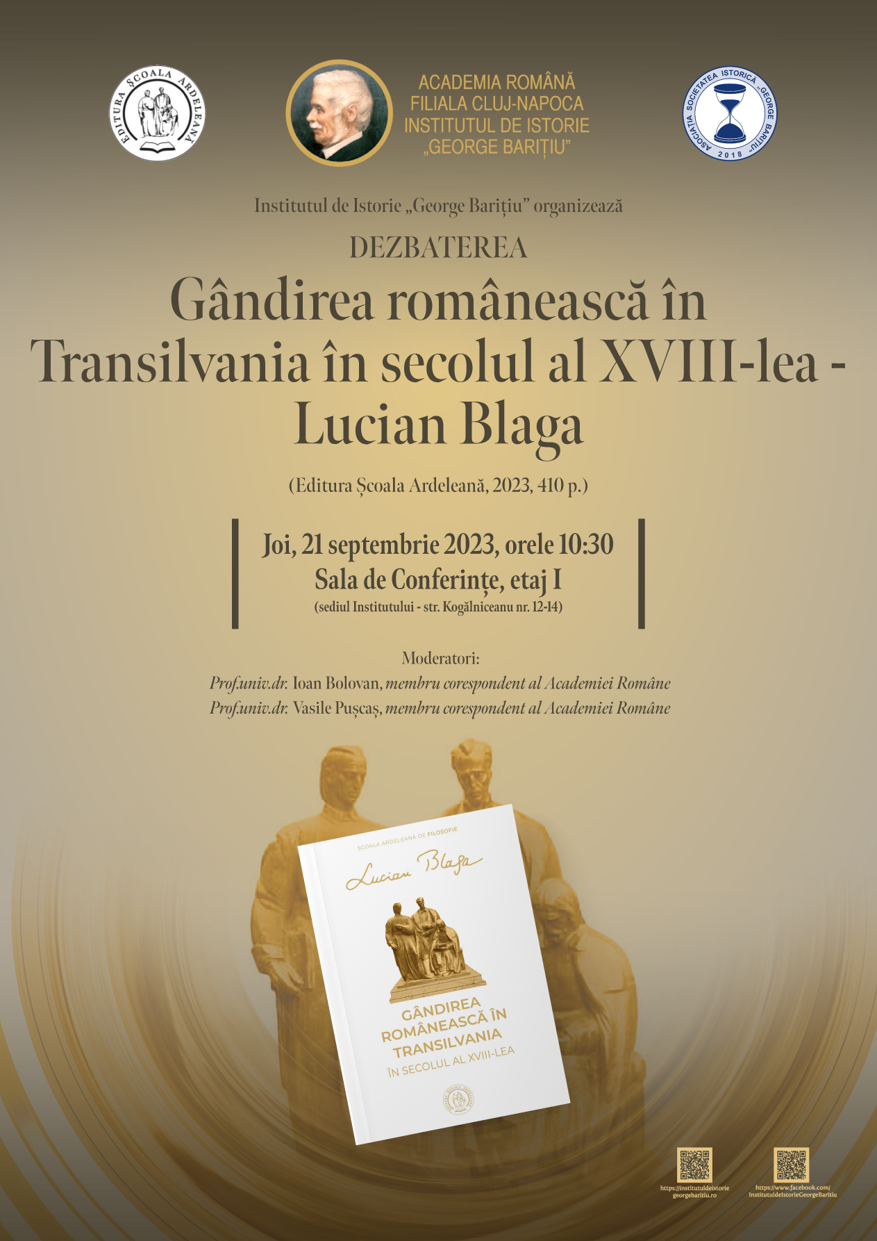 „Gândirea românească în Transilvania în secolul al XVIII-lea“ − ...